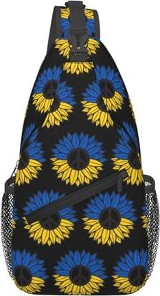 Generic Drapeau De Tournesols De LUkraine Sac &Agrave; Bandouli&egrave;re Antivol Sacs &Agrave; Dos Multifonctionnel Sac &Agrave; Dos Bandouli&egrave;re Pour Voyage Femme Camping