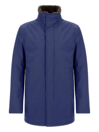 Herno Mantel mit Stehkragen - Blau