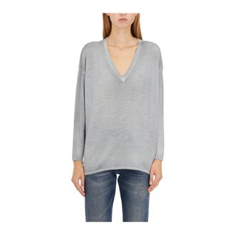Avant Toi V-Ausschnitt Pullover - - Knitwear - Damen - Grau - M