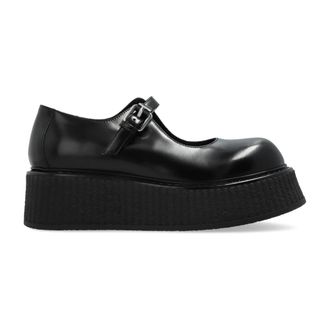 Moschino Plateau-Lederloafer - - Shoes - Damen - Schwarzk - 41 EU