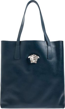 Versace sac à main La Medusa en cuir - Bleu