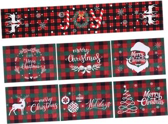 Garneck Ciieeo 7stücke Tischdekorationsset Aus Polyester Inklusive Läufer Und Platzdeckchen Für Festliche Winter Und Weihnachts-essbereichsbefreiung Für Famil