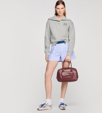 Sandro Sac EZMEH en cuir lisse