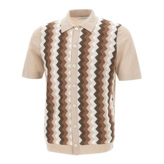 Gran Sasso Homme, Pulls, Beige, Taille: S Chemise en Tricot Jacquard
