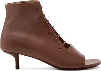 Mars&egrave;ll Sottiletta open-toe lace-up boots - Braun