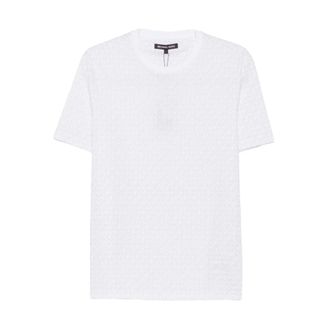 Michael Kors T-shirt Monogramme - Homme - Tops - Blanc - Taille: L