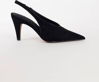 Topshop Arabella Pumps mit Kegelabsatz und Fersenriemen in Schwarz