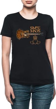 Vendax Simple Minds Guitar T-Shirt Femme Noir