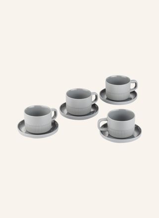 Marc O'Polo Marc Opolo 4er-Set Espressotassen Moments Mit Untertasse grau