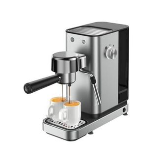 WMF Lono Silk Espressomaschine - Siebtr&auml;germaschine aus Edelstahl mit 15 bar Druck, Crema Assist & Milchaufsch&auml;umer, kompakt & elegant im Anti-Fingerabdru