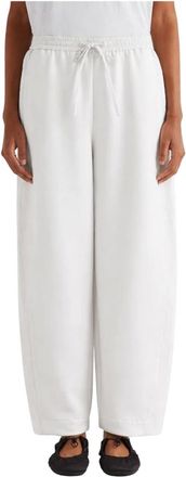Meimeij Femme, Pantalons, Blanc, Taille: 48 FR Pantalone Coulisse e Vita Elasticata