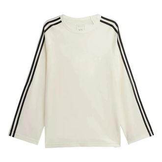 Yohji Yamamoto Langarmshirt 3-Streifen - - Tops - Herren - Wei&szlig; - 2XS