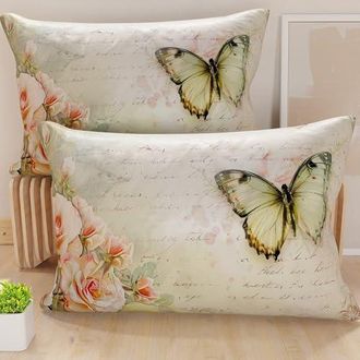 Petti Artigiani Italiani Petti Artigiani Italiani - 1 Paar Kissenbezüge 30 x 50 cm aus Mikrofaser, Dekokissen für Schlafzimmer, Sofa, Wohnzimmer, Set mit 2 Kissenbezügen, Kiss