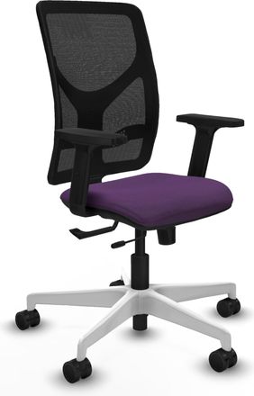 Piqueras y Crespo Computerstuhl mit 2D-Armlehnen, h&ouml;henverstellbare Lendenwirbelst&uuml;tze, ausgestattet mit Synchron/Traslack und Schneideschaum, mit 65 mm Nylon-Rollen, S