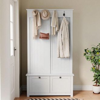 Generic Moderne minimalistische Garderobe und Garderobe - Schuh- und Kleideraufbewahrungskombination, Multifunktionssystem mit Haken