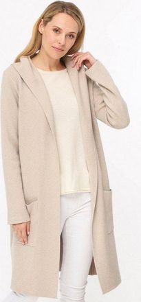 Zwillingsherz Strickjacke Janina Kapuze, Taschen, Langarm, knielang, ohne Verschluss