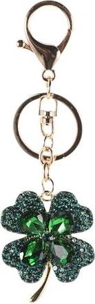 Milisten ifundom Porte-cl&eacute;s Saint-Patrick - Breloque d&eacute;corative avec pendentif tr&egrave;fle porte- - Anneau en m&eacute;tal scintillant pour sac &agrave; main