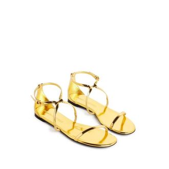 Alexander McQueen Sandales plates en cuir