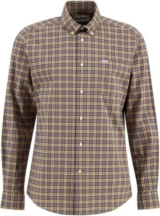 Barbour Homme, Chemises, Beige, Taille: L Lomond Tailored Long-Sleeved Shirt Dress Tartan