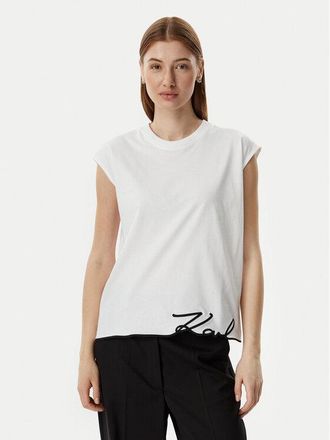 Karl Lagerfeld T-Shirt B2W17018 Wei&szlig; Regular Fit