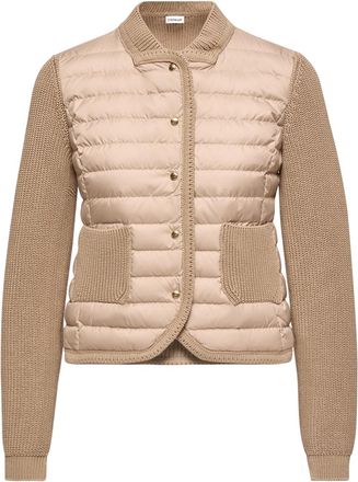 Moncler Moncler Cardigan Matelass&eacute; En Coton, Femme, Beige, Taille: Xs