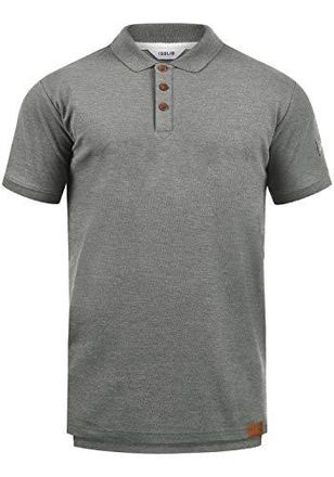 Solid SDTripPolo Homme T-Shirt Polo Chemise &agrave; col Polo M&eacute;lange de Coton Regular Fit, Taille:M, Couleur:Grey Melange (8236)