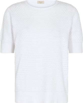 Freequent Kurzarmpullover FQDODO-PU-DOTTIE-SS mit schöner Struktur