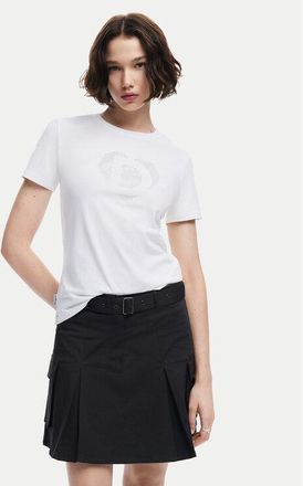 Desigual T-Shirt Daisy 24WWTK01 Weiß Slim Fit