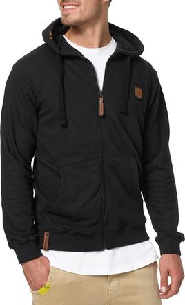 Indicode Herren Braidwood Kapuzensweatjacke | Hoodie Kapuzenpullover Pullover für Männer Black, XXL