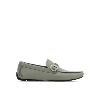 Ferragamo Homme, Chaussures, Gris, Taille: 43 EU Mocassins Calipso en cuir