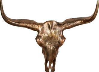 Invicta Interior Design Schädel Matador 70cm antik Kupfer Aluminium Wanddekoration Stierkopf Dekoration