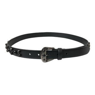 Dolce & Gabbana Gravierter Logo-Lederg&uuml;rtel - - Accessories - Damen - Schwarzk - ONE SIZE
