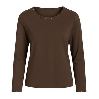 2-Biz Long Sleeve Tops - - Tops - Damen - Braun - 2XL