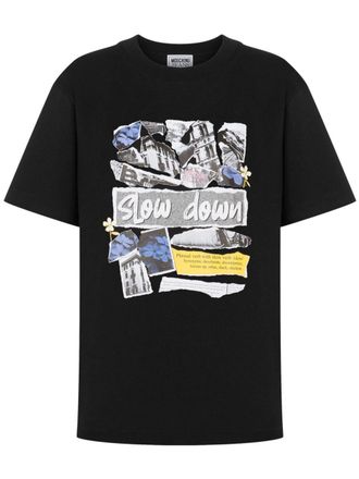Moschino t-shirt Slow Down Archive - Noir