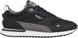 Pepe Jeans London Baskets Bexley South M pour Homme, Noir, 45 EU