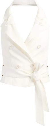Elisabetta Franchi Femme, Vestes, Blanc, Taille: 38 FR Gilet
