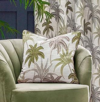 furn. Wylder Tropics Galapagos Jacquard-Kissen, Paspelierung, Polyester gef&uuml;llt