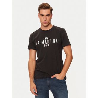 La Martina La Martina T-Shirt ZMR322 JS206 Schwarz Regular Fit