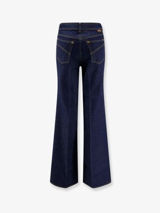 Zimmermann Womens Flare Jeans Cotton Denim Blue