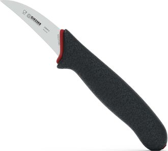 GIESSER seit 1776 - Made in Germany - Tourniermesser 6 cm PrimeLine, schwarz, rostfrei, spülmaschinenfest, scharfes Schälmesser rutschfest