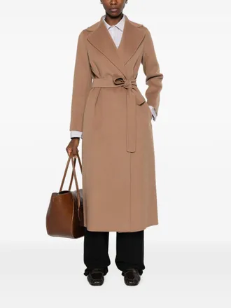 Max Mara Womens Poldo Coat Camel Virgin Wool