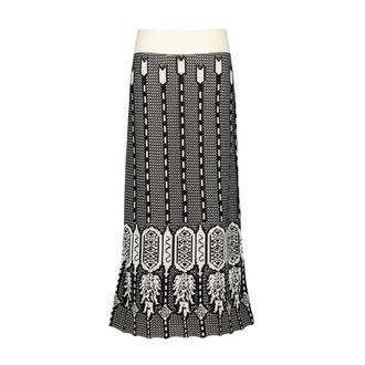 Johanna Ortiz Eleganter Matrix Midi Rock - - Skirts - Damen - Schwarzk - L