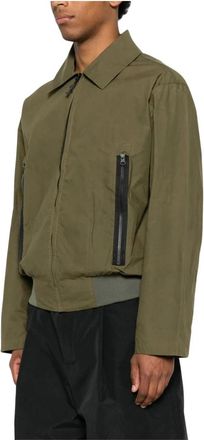 GR10K Gr10K, Homme, Vestes, Vert, Taille: L Waxed Collar Jacket