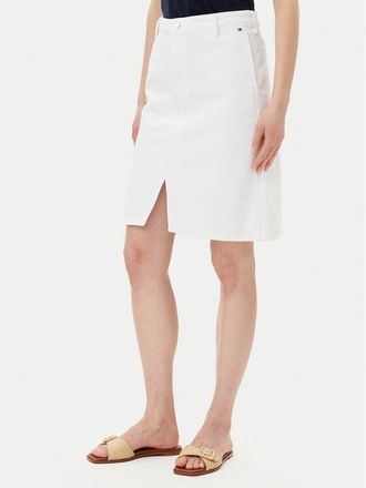 Tommy Hilfiger Jeansrock WW0WW44391 Weiß Regular Fit