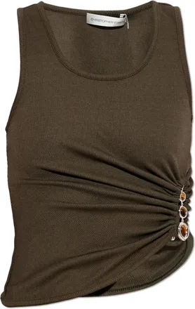 CHRISTOPHER ESBER Femme, Tops, Vert, Taille: 42 FR Droplet Crystal Top