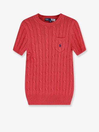 Ralph Lauren Cotton sweater with contrasting embroidered logo - POLO RALPH LAUREN - gender_Woman