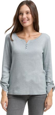 Tom Tailor Henley Longsleeve mit Streifenmuster