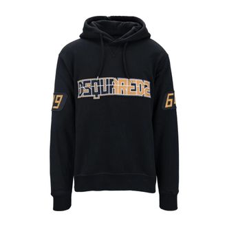 Dsquared2 Kapuzenpullover mit Kordelzug - - Sweatshirts & Hoodies - Herren - Schwarzk - S