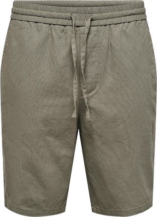 Only & Sons Herren ONSLINUS 0007 COT LIN NOOS Shorts, Fallen Rock,XL