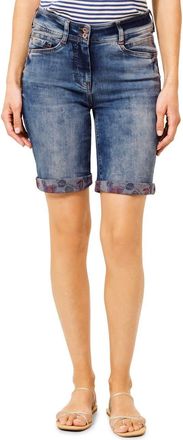 Cecil Damen B375348 Jeansshorts, mid Blue wash, 26